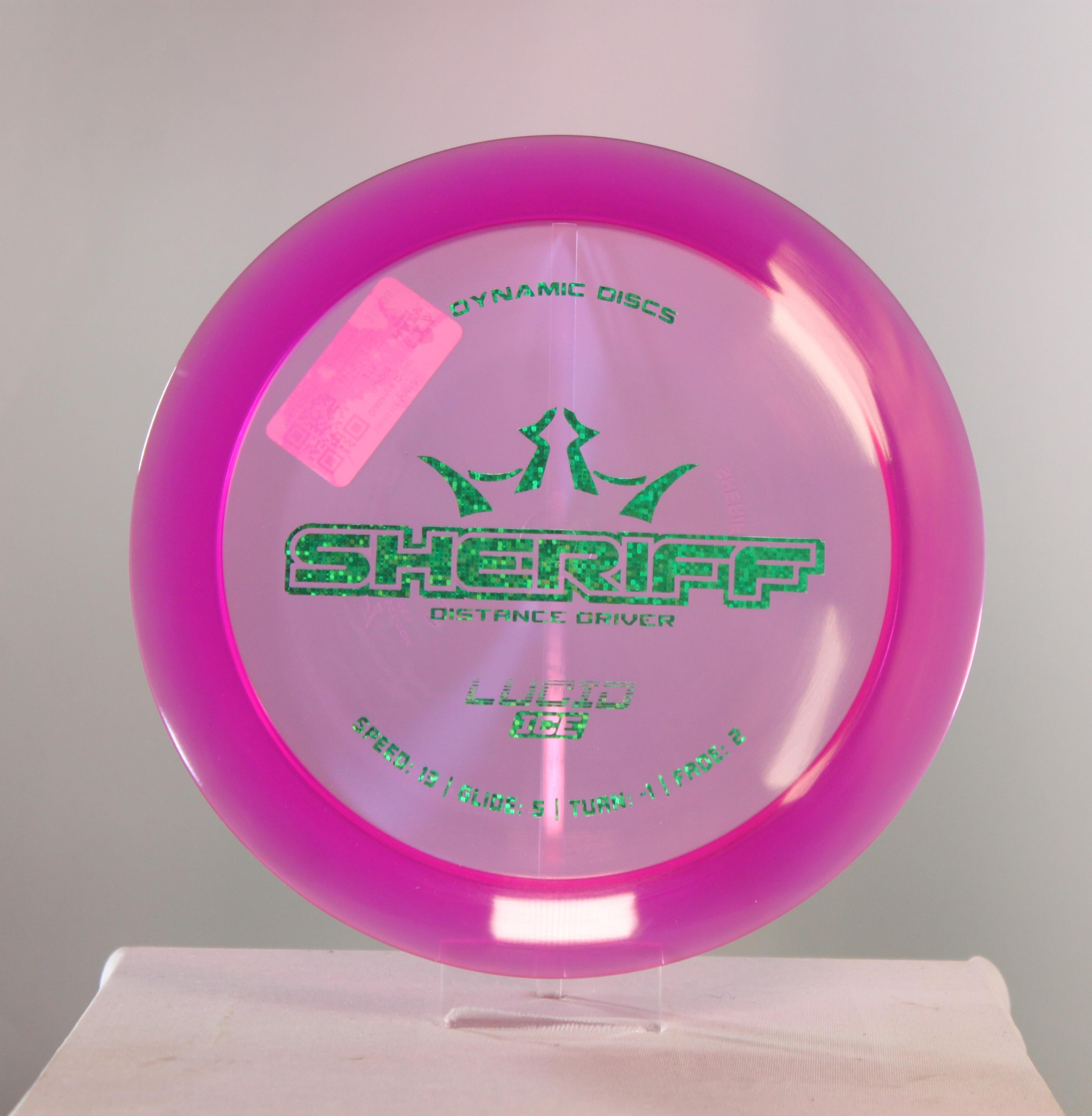 Dynamic Discs Lucid-Ice Sheriff Distance Driver – Hazy Shade