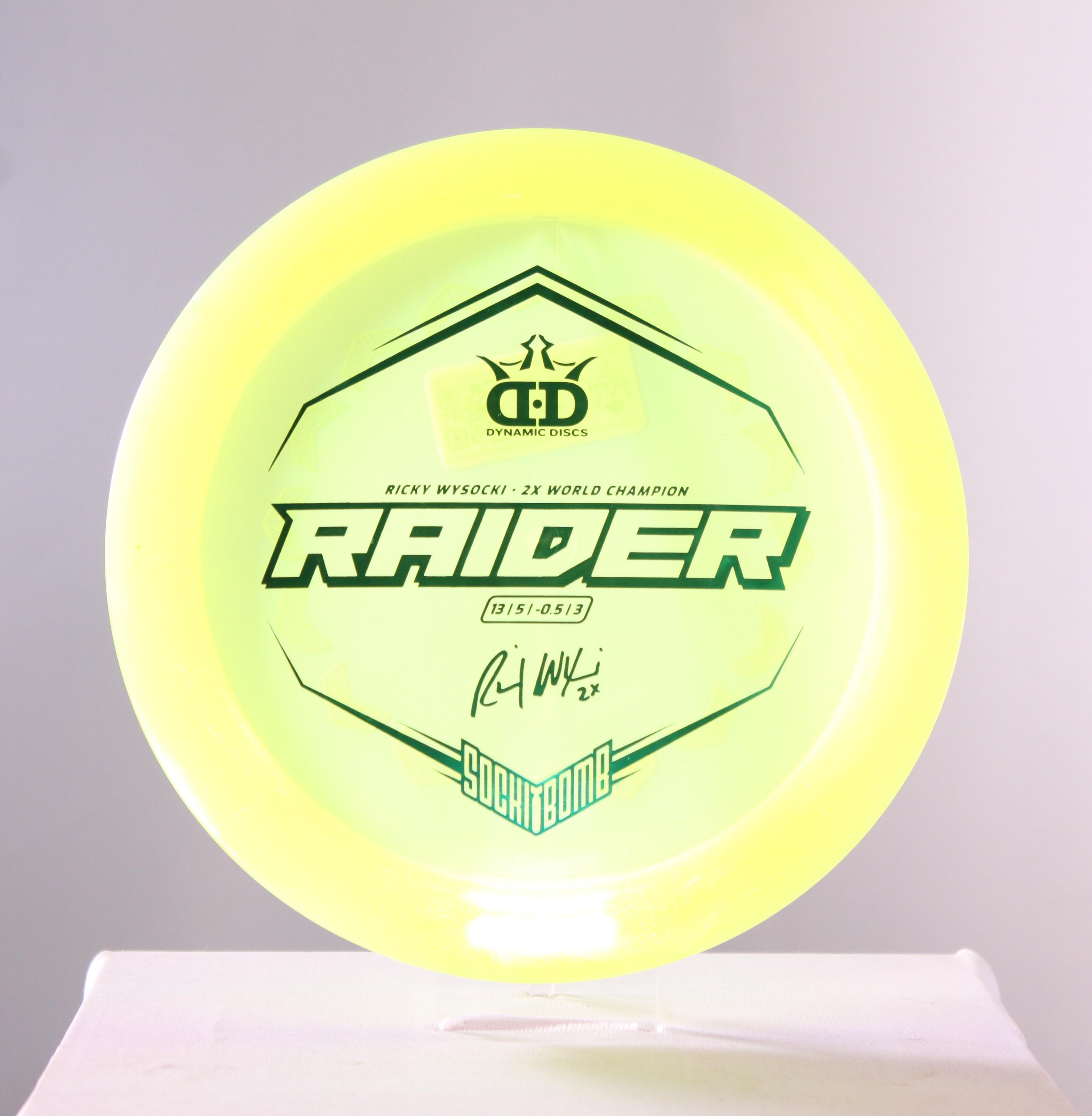 Dynamic Discs Ricky Wysocki Bottom Stamp Lucid-Ice Glimmer Raider ...